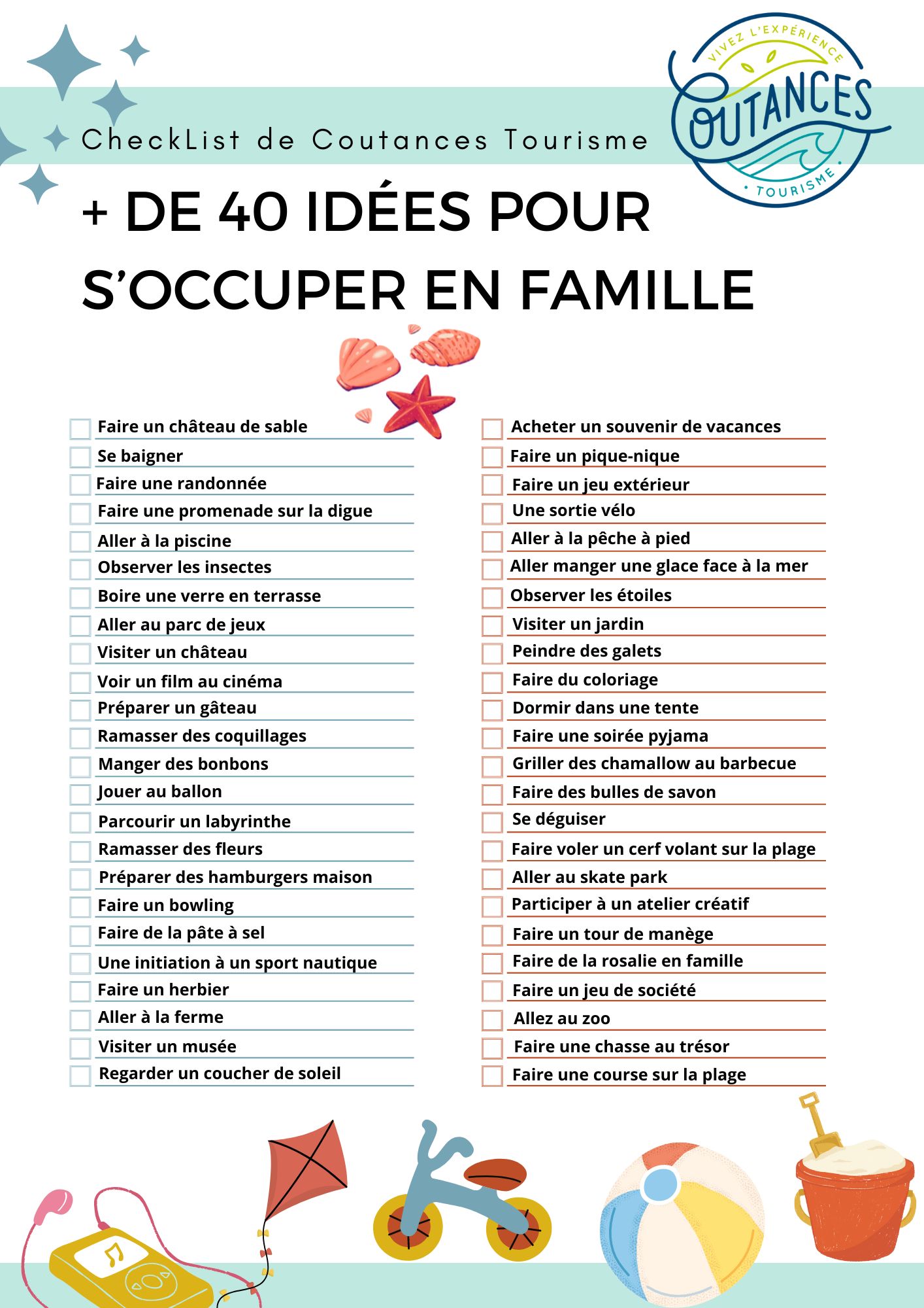 Checklist : plus de 40 idées pour s’occuper en famille pendant les ...